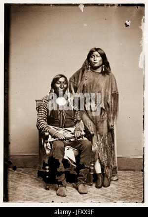 Lone Wolf and his wife Etla, Kiowa Indians Stock Photo - Alamy