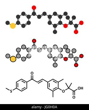 Elafibranor drug molecule. Skeletal formula Stock Vector Image & Art ...