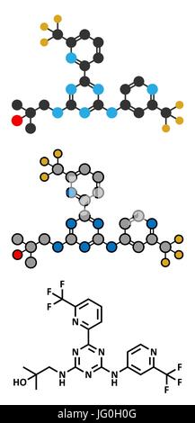 Enasidenib cancer drug molecule (IDH2 inhibitor). Skeletal formula Stock Vector Image & Art - Alamy