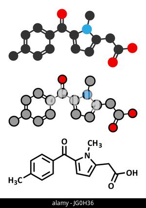 Tolmetin NSAID drug molecule. Skeletal formula Stock Vector Image & Art ...