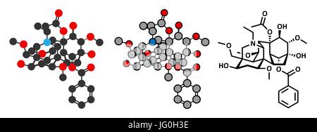Skeletal formula of Aconitine. chemical molecule Stock Vector Image ...