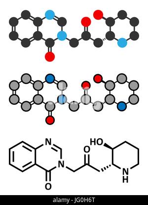Febrifugine alkaloid molecule, first isolated from Dichroa febrifuga ...