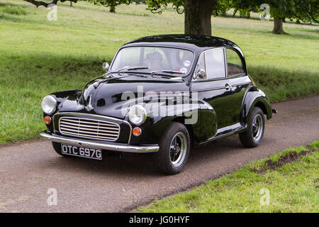 Black Morris Minor 1000 at Leighton Hall Classic Car Rally Stock Photo ...