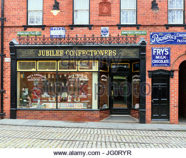The Sweet Shop, Beamish Open Air Museum, County Durham Stock Photo ...