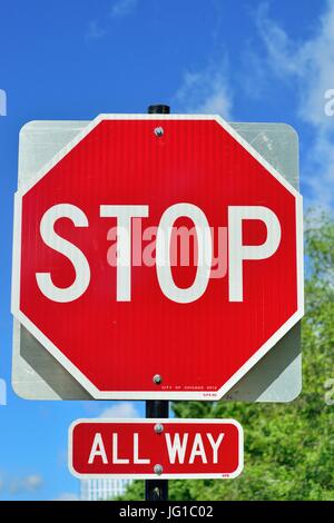 All Way Stop Sign - USA Stock Photo: 75323143 - Alamy