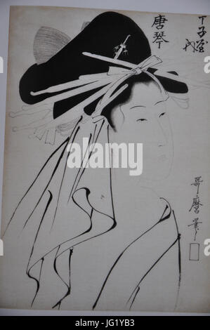 The work of Utamaro, a Japanese ukiyo-e artist, includes shunga, a ...