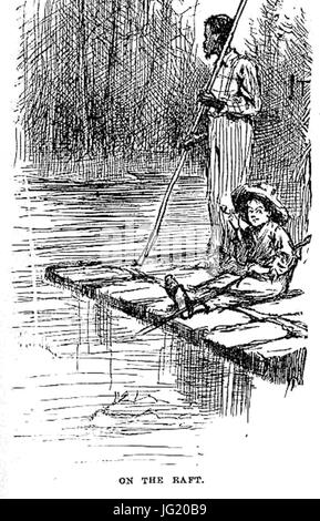 Huck and jim on raft Stock Photo - Alamy