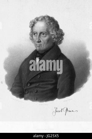 Portrait of German philologist and folklorist Jacob Grimm (1785 - 1863 ...