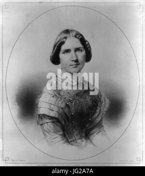 A lithograph of Jenny Lind, the famous Swedish opera singer, drawn by R ...