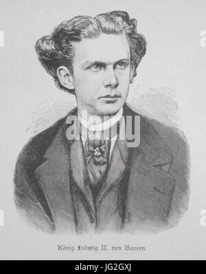 König Ludwig II. von Bayern (1845-1886), in Zivil Joseph Albert (1825 ...