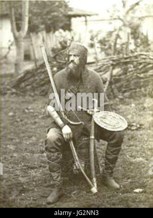 Khevsur man with shield and armor (1 Stock Photo - Alamy
