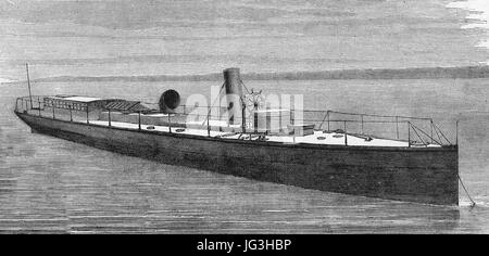 HMS Lightning - Torpedo Boat 1877 Stock Photo - Alamy