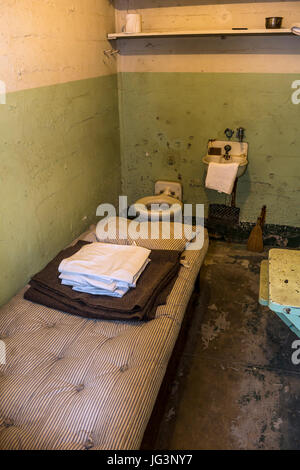 toilet, sink, prison cell, cellhouse, Alcatraz Prison, United States ...