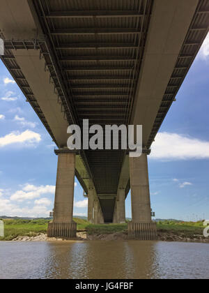 The M5 motorway bridge over the river Avon at Portbury Docks near ...