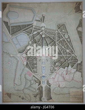 Plan général de Marly XVIIIe siècle Stock Photo - Alamy