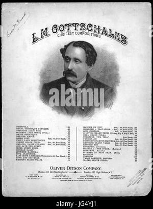 GOTTSCHALK, Louis Moreau American pianist and composer 1829-1869 Stock ...