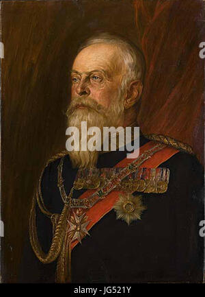 A historical portrait of Prince Regent Luitpold of Bavaria, depicting ...
