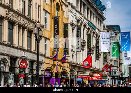 Looking Down Coventry Street From Piccadilly Circus, London, UK Stock ...