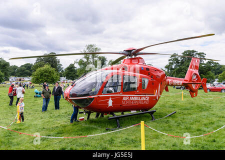 Air Ambulance Northern Ireland helicopter at base in Lisburn Stock ...