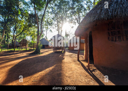 Traditional, tribal village of Kenyan people, Nairobi, East Africa ...