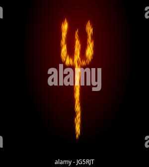 Trident Silhouette Icon Isolated on White Background Stock Photo - Alamy