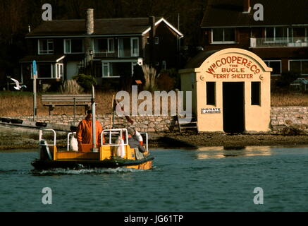 The pink Ferry Shelter on the Warsash side of the River Hamble opposite ...