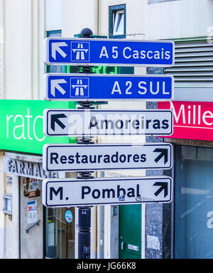 Lisbon Portugal Alfama traffic signs Stock Photo - Alamy