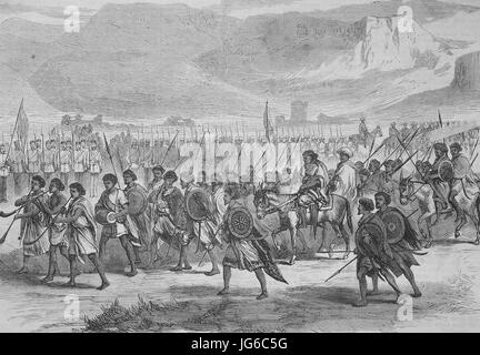 Digital improved:, Abyssinian expedition of 1868, British troops at the ...