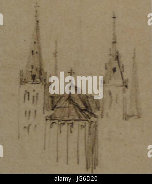 The 'Projet flèche Saint-Jean' is a historical architectural design for ...