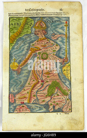 An illustration from Sebastian Münster’s 'Cosmographia' (circa 1580 ...