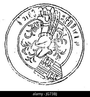 The seal of Gaston IV, Count of Foix, a medieval nobleman from the 14th ...