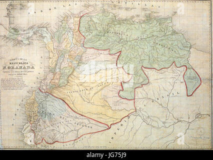 Map Nueva Granada Stock Photo - Alamy