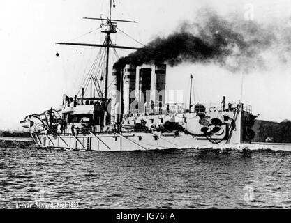 The battleship SMS Bayern of the German Imperial Fleet seen here ...