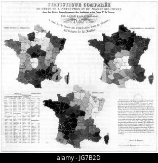 Statistique comparée de l'état de l'instruction et du nombre des crimes ...