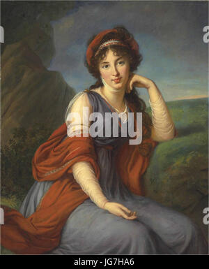 This portrait by Élisabeth Louise Vigée Le Brun depicts Maria Potocka ...
