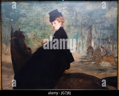 The Amazon - Portrait of Marie Lefébure by Edouard Manet Stock Photo ...
