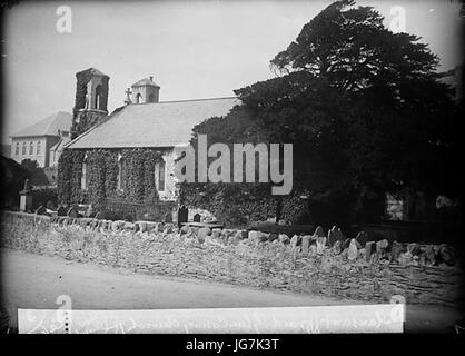 The church, Llansanffraid Glan Conwy Stock Photo - Alamy