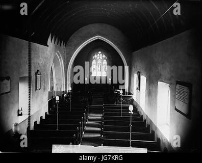The interior of the church, Bodedern Stock Photo - Alamy