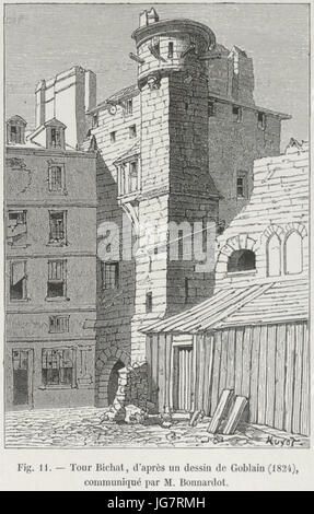 Tour Bichat, d'après un dessin de Goblain, 1824 Stock Photo - Alamy