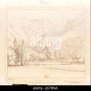 Tour de Perlau près Triadoux (Claude-Félix-Théodore d'Aligny Stock ...