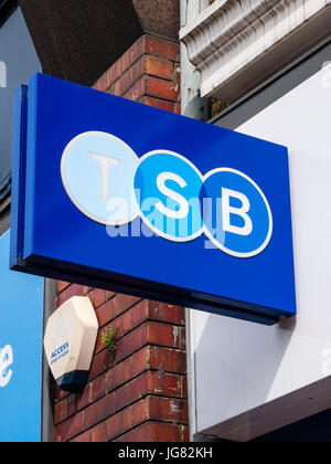 TSB Bank Sign, Reading, Berkshire, England, UK, GB Stock Photo - Alamy