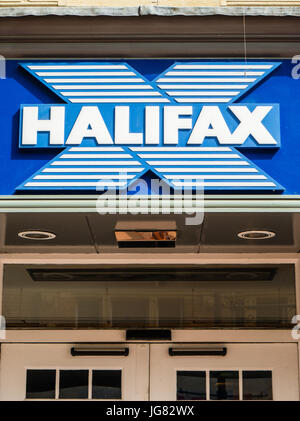 Halifax bank sign England United Kingdom Stock Photo - Alamy