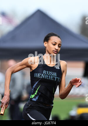 April 14, 2017: Sammy Watson at the Rush Henrietta Relay. Photo by Alan ...