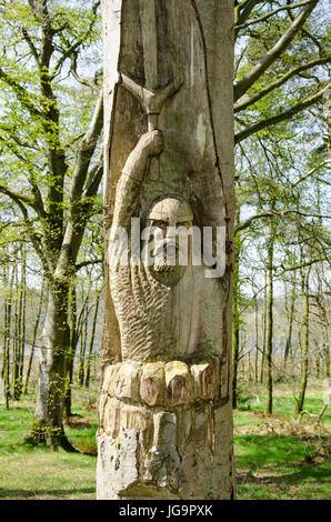 Robert the Bruce carved into a tree at Castle Loch,Lochmaben ...