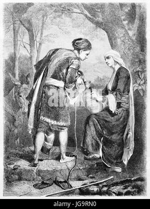 LEBANON: Maronite Man & Woman, antique print 1871 Stock Photo - Alamy