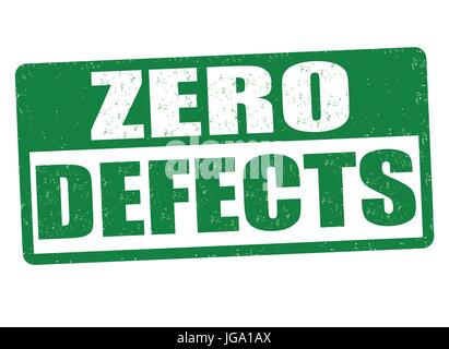 Zero defects sign or stamp on white background, vector illustration ...