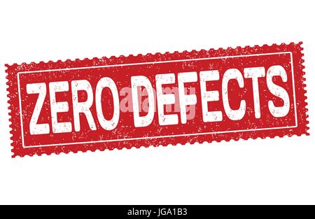 Zero defects sign or stamp on white background, vector illustration ...