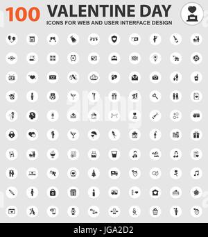 Valentine day web icons for user interface design Stock Vector Image ...