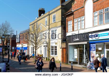 Lewes Town Centre East Sussex UK - Cliffe High Street with the famous ...