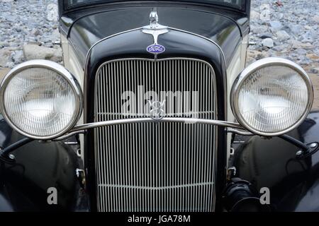 Front grill of a vintage Ford Model A automobile from 1930s Stock Photo ...